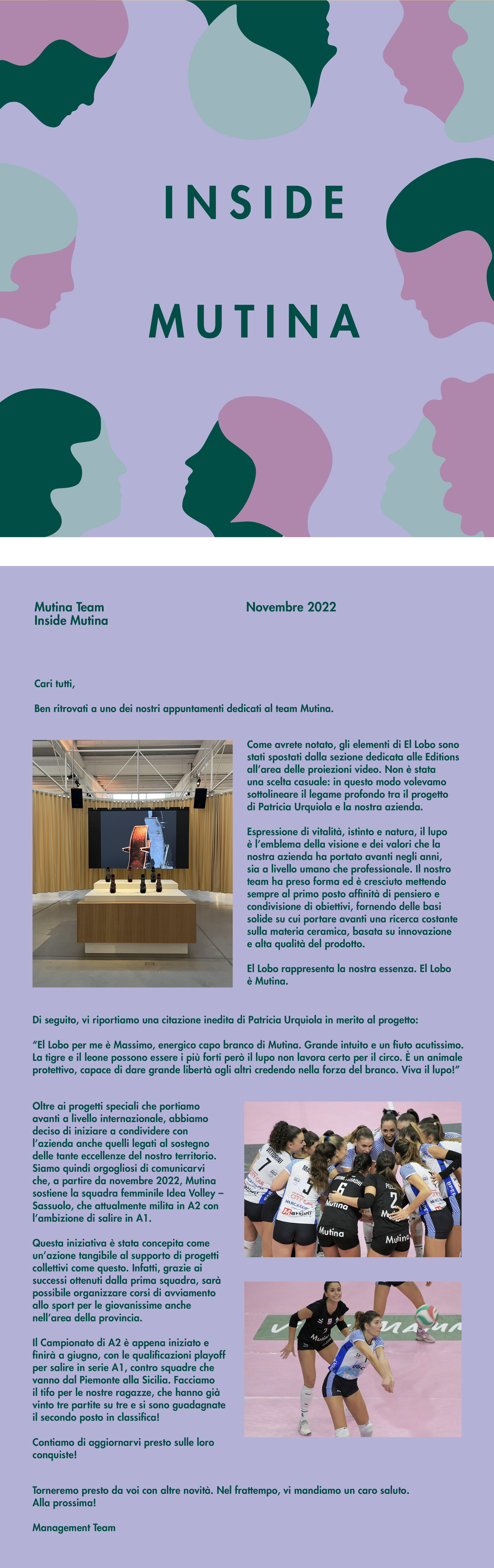 Mutina Team | Inside Mutina, Novembre 2022