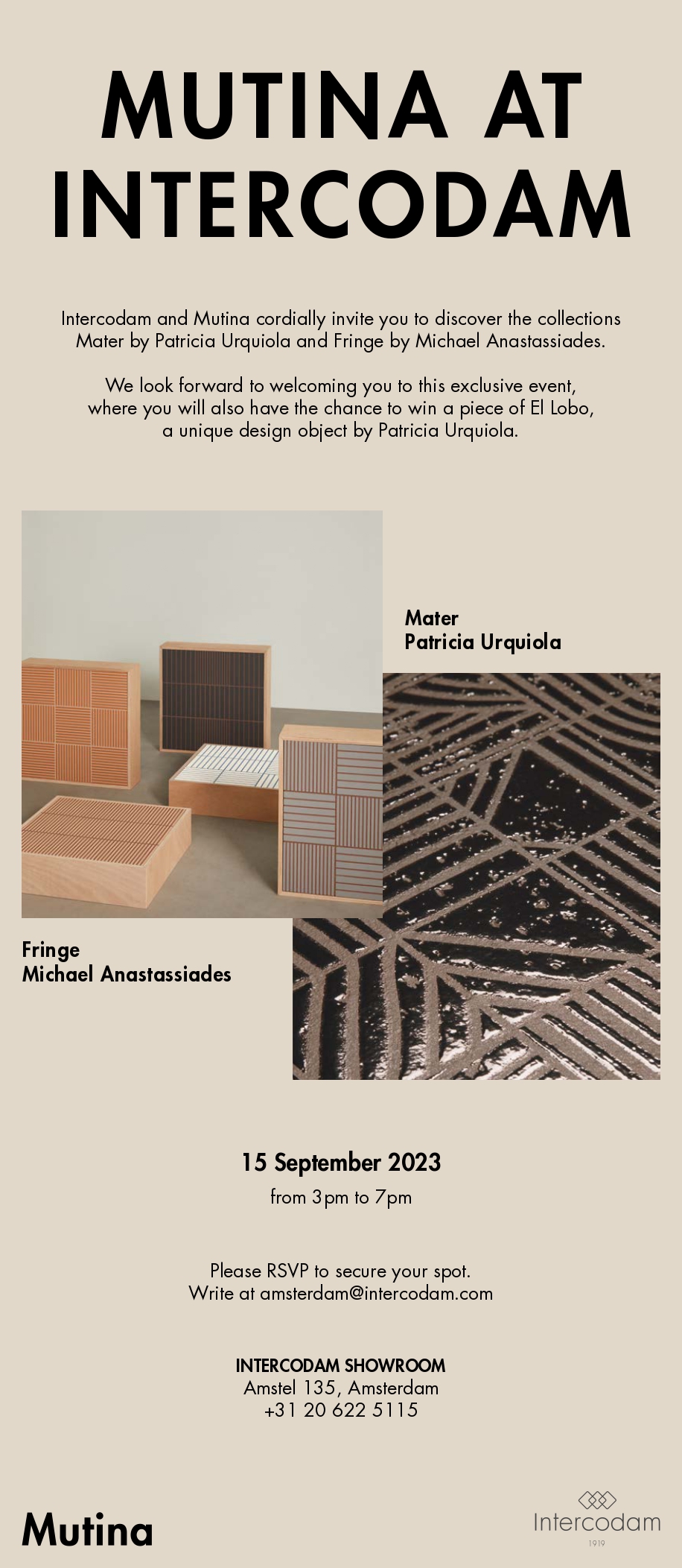 Mutina | Personal Invitation | Mutina at Intercodam