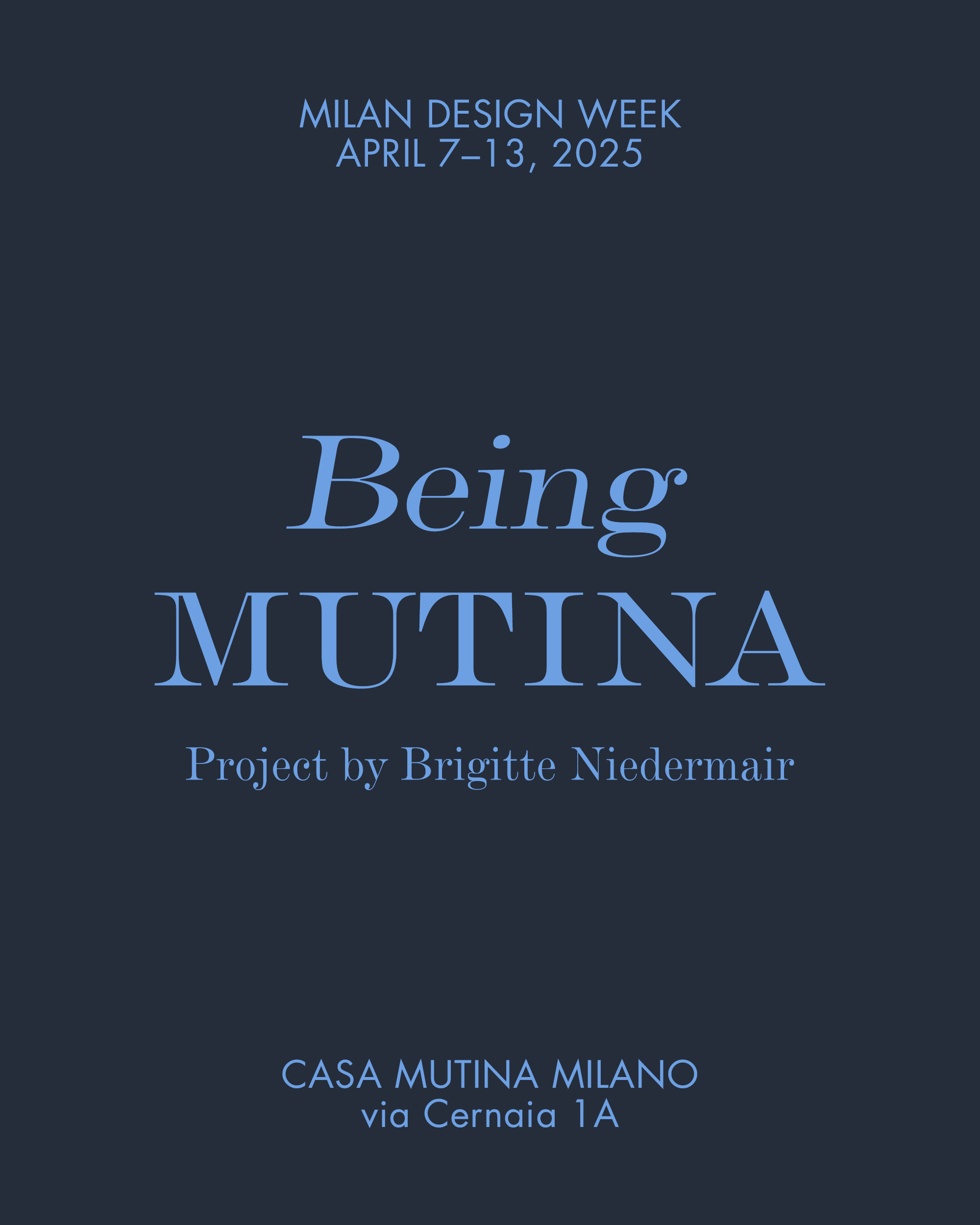 Being Mutina | Invitation | Milan Design Week 2025