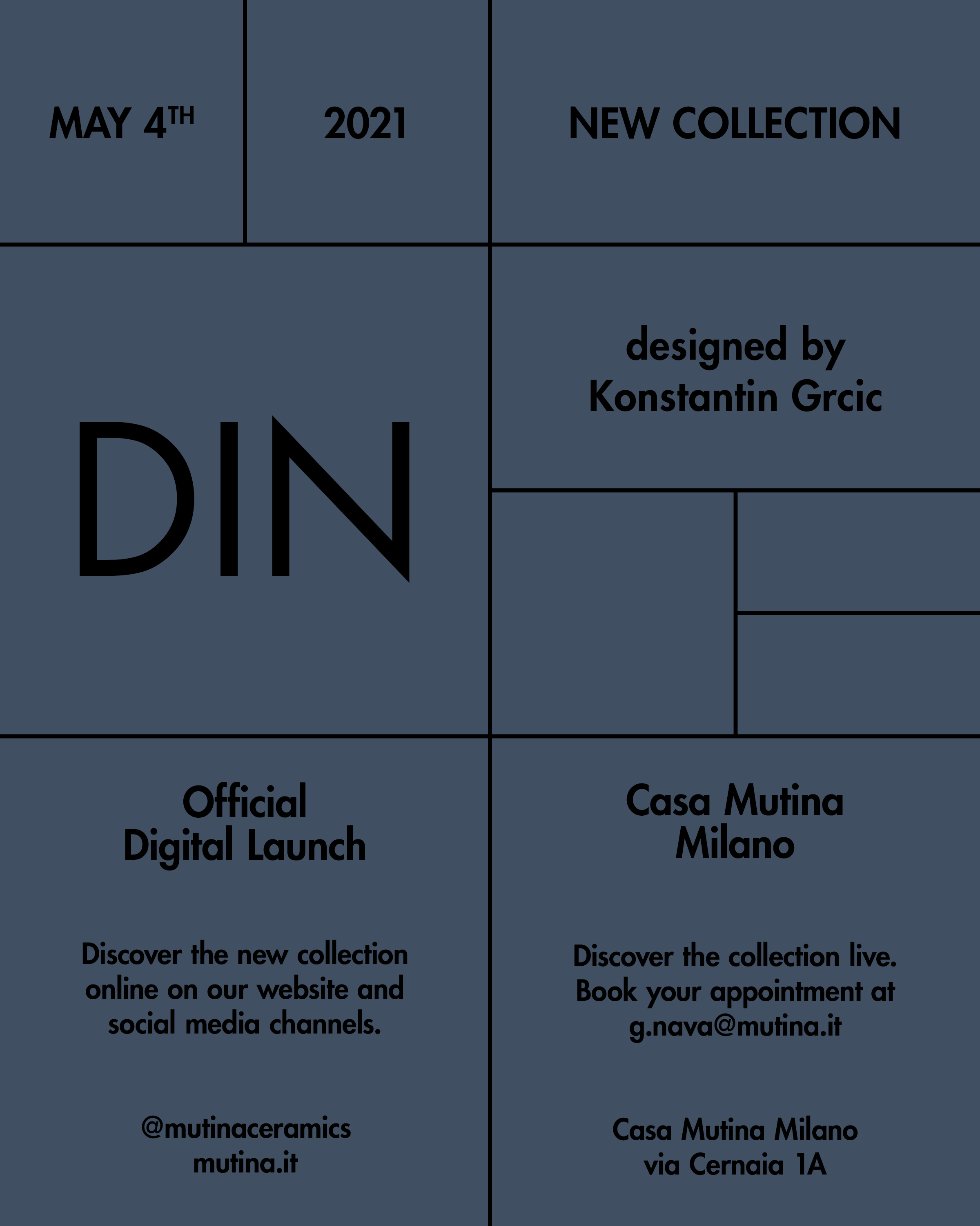 Mutina | Invitation | Din by Konstantin Grcic