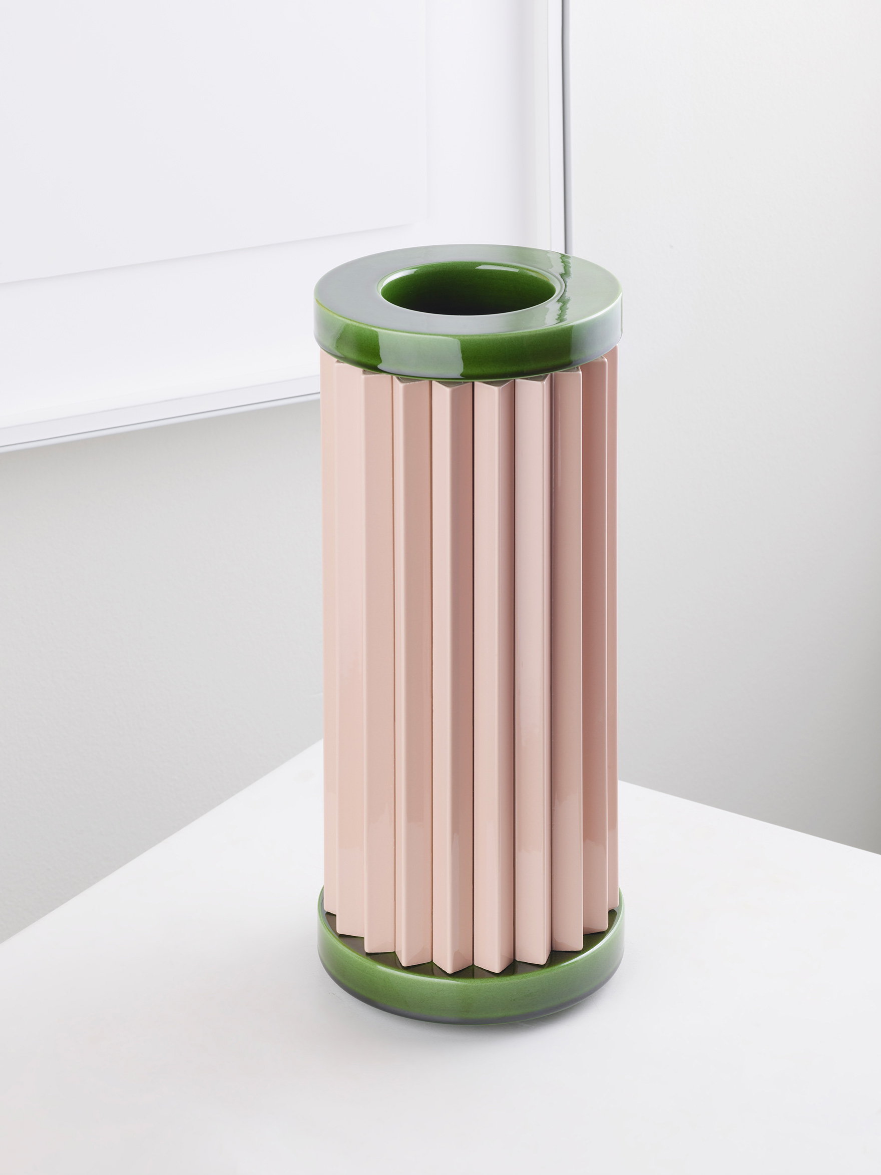 Rombini Vase A Glossy Vert-Rose | Mutina Online Shop